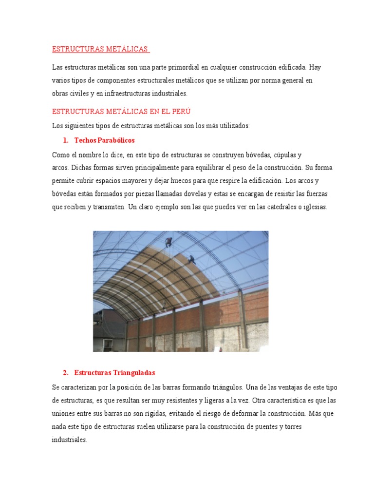 Sección 8 Estructuras Metálicas | PDF | Puente | Bóveda (Arquitectura)