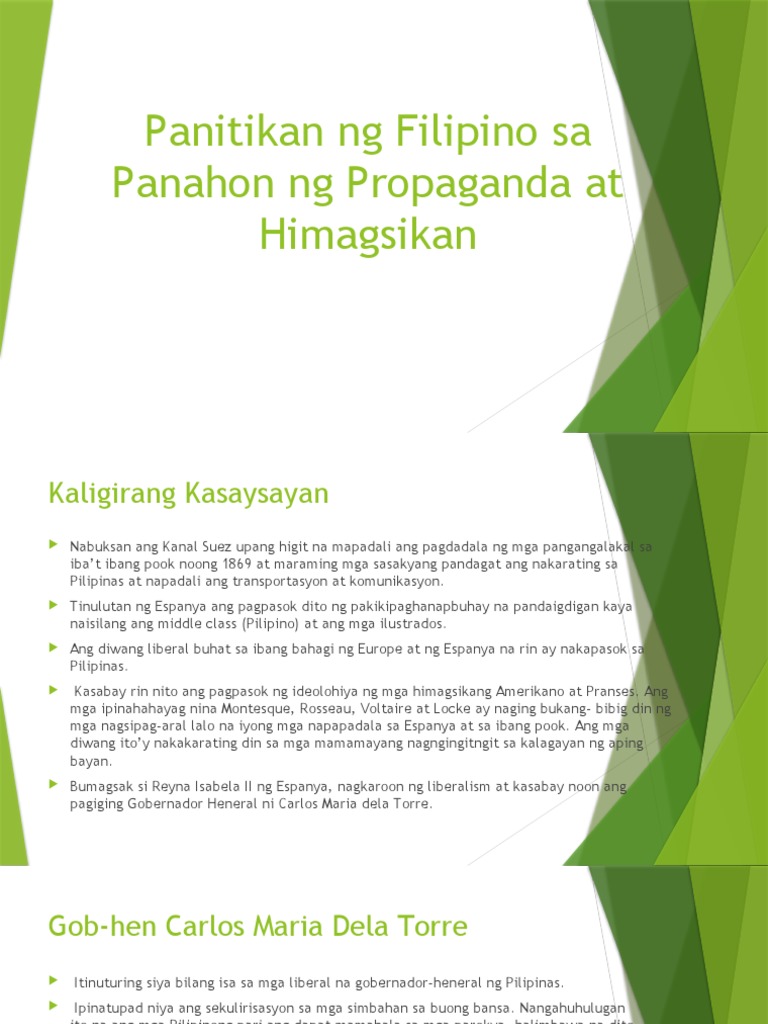 Panitikang NG Filipino Sa Panahon NG Propagandaat Himagsikan | PDF