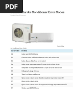 Toshiba Air Conditioner Error Codes | PDF | Air Conditioning ...