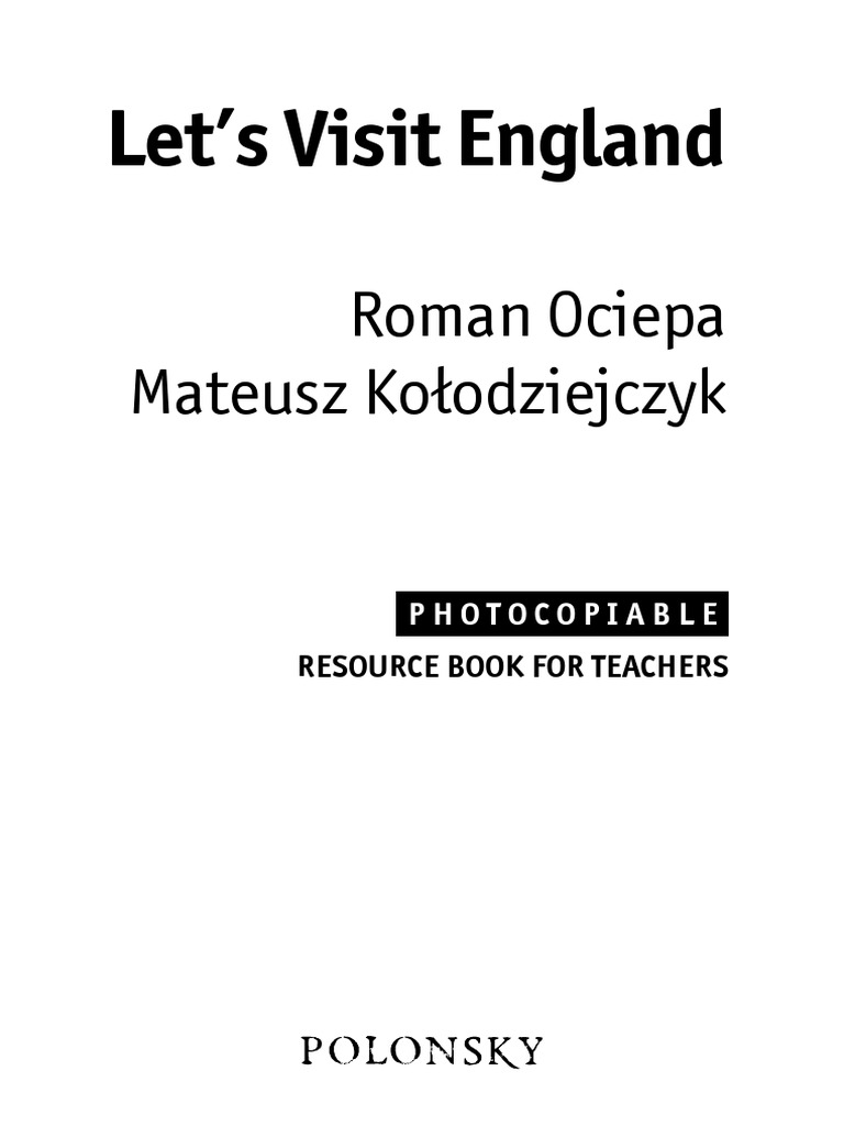 Lets Visit England Sample Unit 3 With Key | PDF