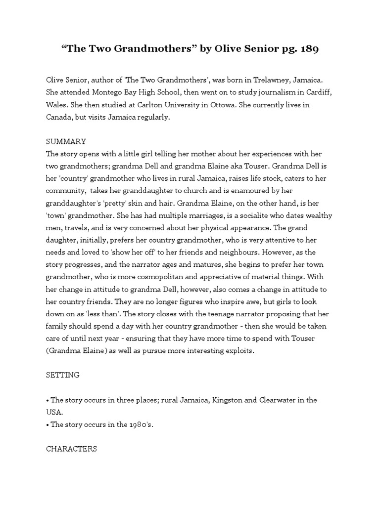 All CSEC Short Stories Summary and Analysis | PDF | Emma (Novel ...