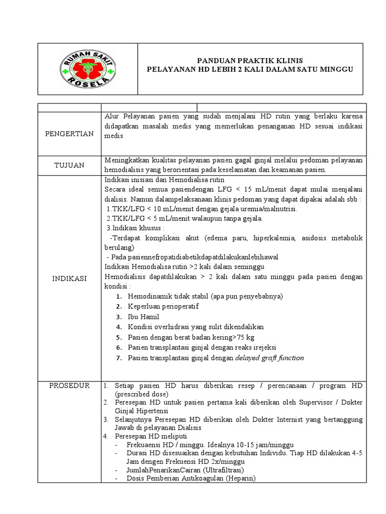 PPK RS Rosela Pelayanana HD Lebih Dari 2x | PDF