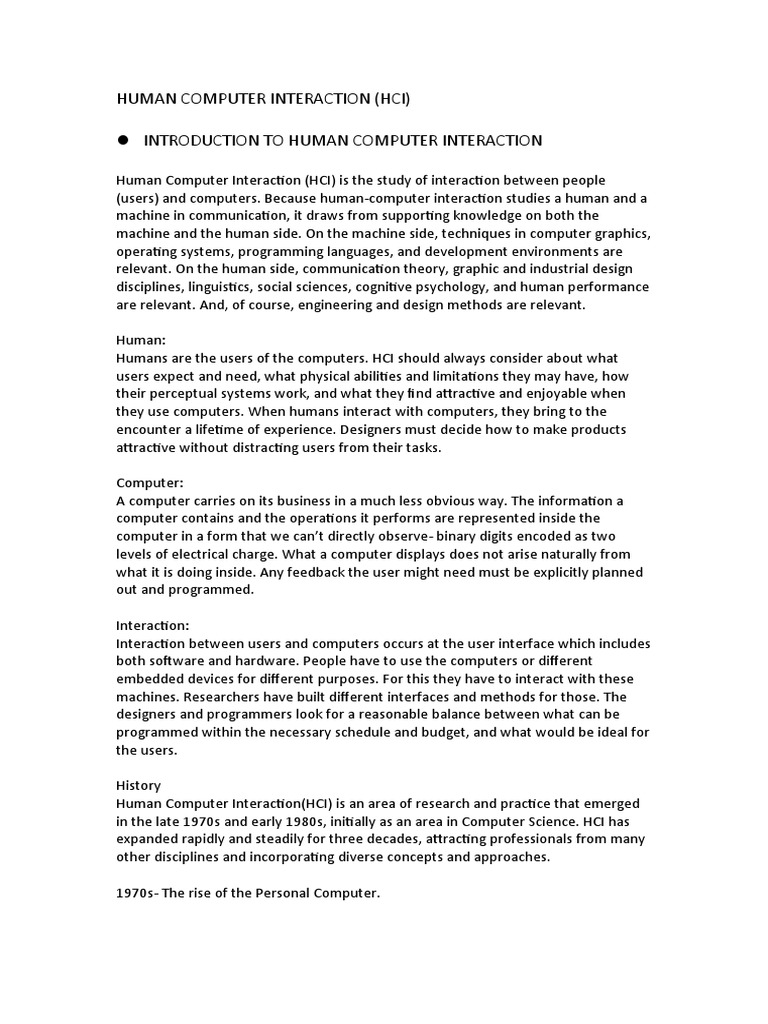 Human Computer Interaction - Isplf2 | PDF | Human–Computer Interaction | Cognitive Science