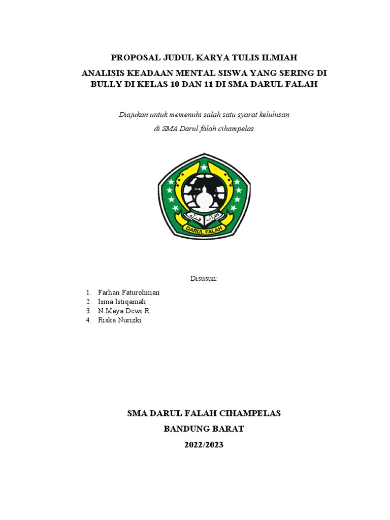 Isma Proposal Kti | PDF | Sains & Matematika