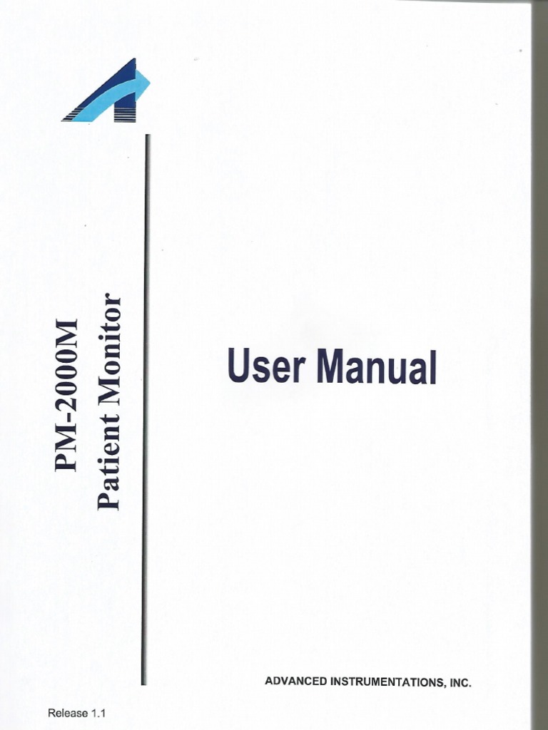 Manual de Usuario Monitor Advaced Pm-2000m | PDF
