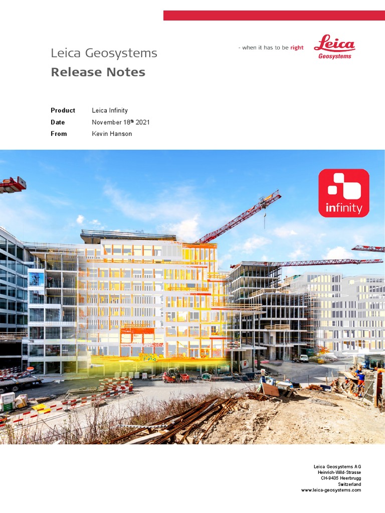 Leica Infinity v3.6.1 - en | PDF | Microsoft Windows | Computer Hardware