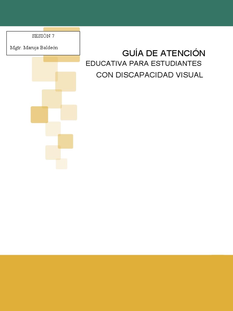 Guía Educativa para Discapacidad Visual | PDF | Percepción visual | Ojo ...