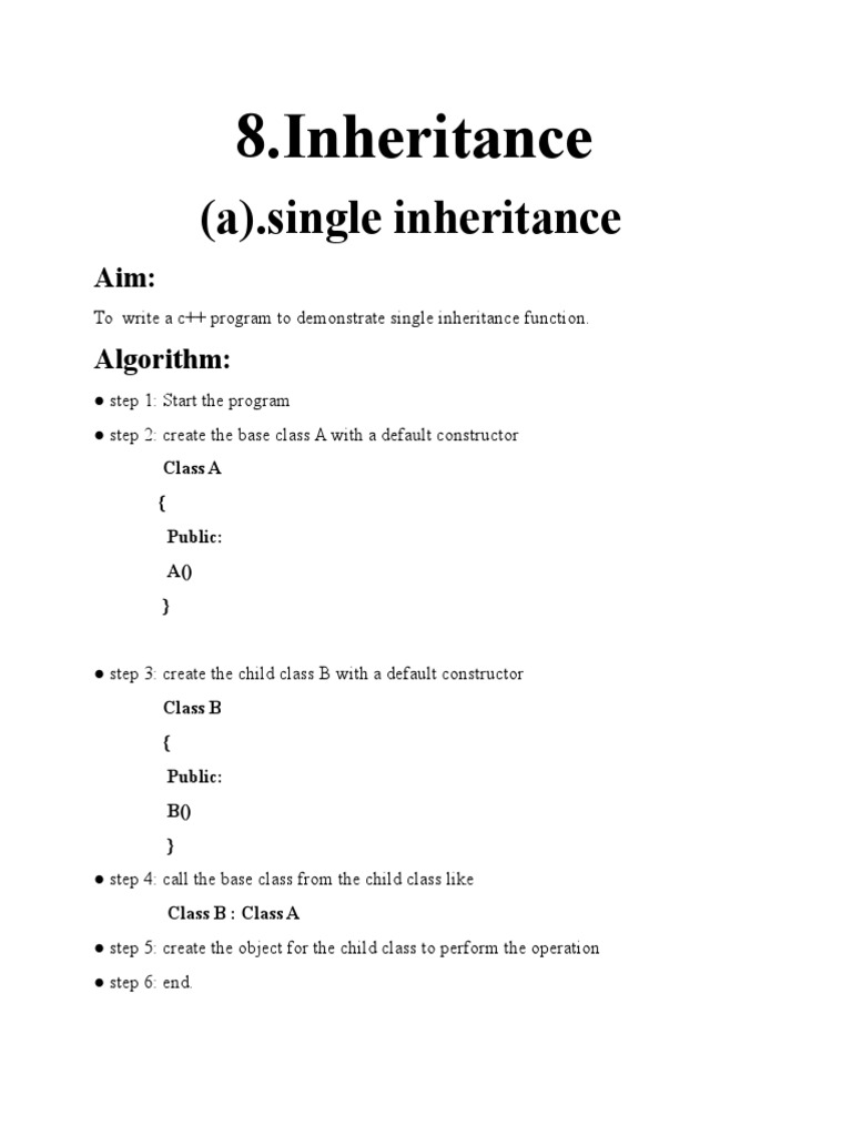 C++ Inheritance Types Programs | PDF | Inheritance (Object Oriented ... C++ Inheritance Types Programs | PDF | Inheritance (Object Oriented ...