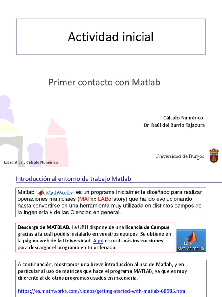 Tema 1 - Practica 1 - Introduccion A Matlab | PDF | Matriz (Matemáticas) | Multiplicación