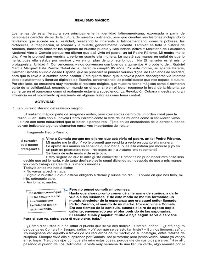 Elementos de Los Textos Del Realismo Mágico | PDF