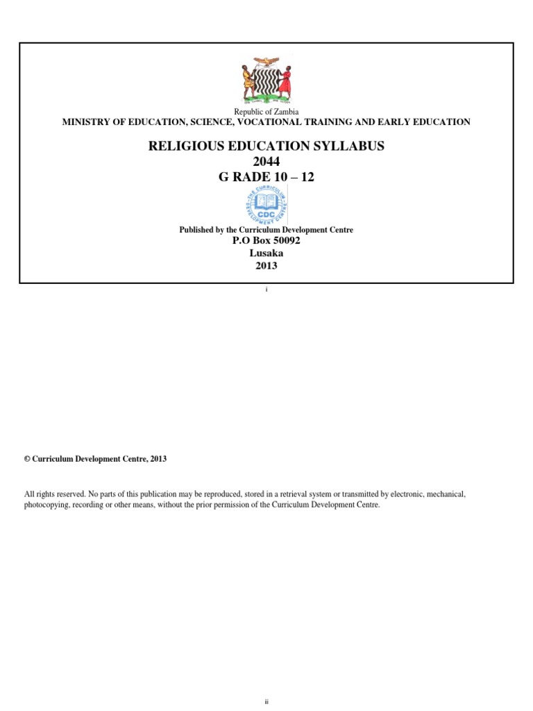 Religious-Education-2044-GRADE-10 To 12 Notes Book | PDF | Educational ...