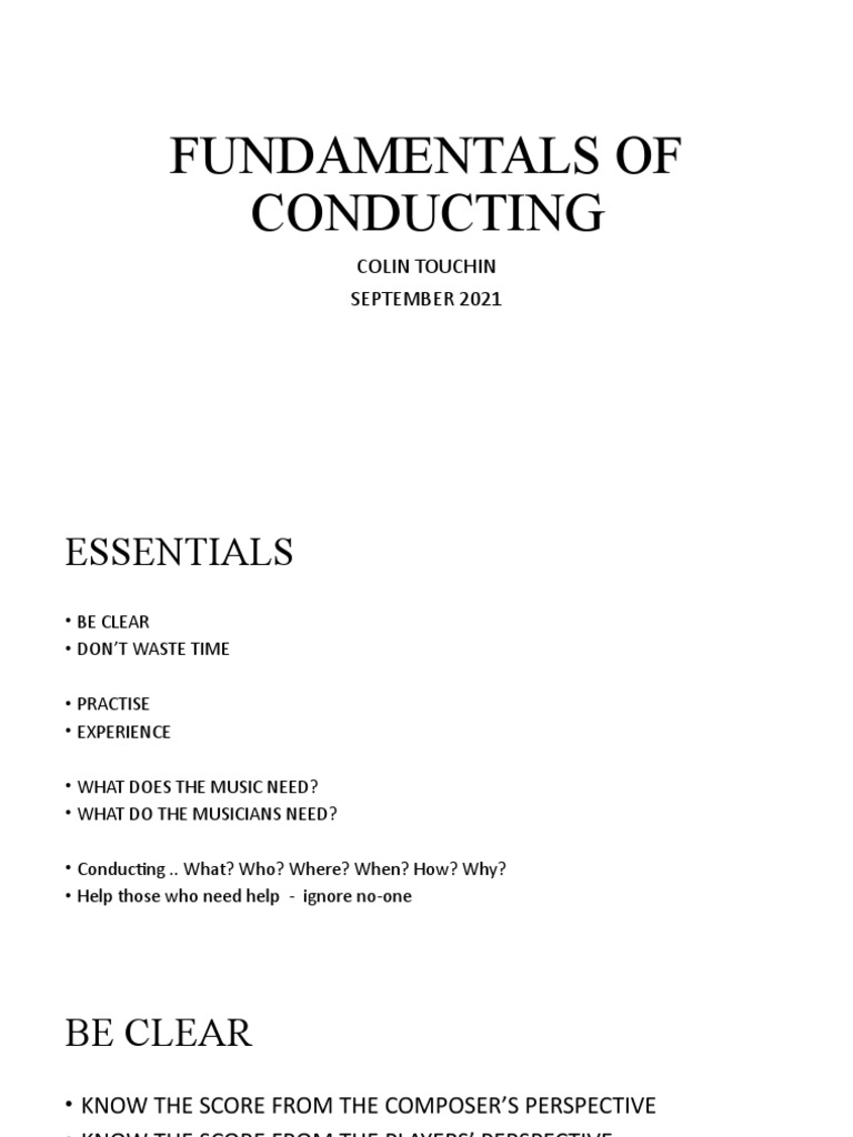 Fundamentals of Conducting 050821 | PDF | Conducting | Orchestras