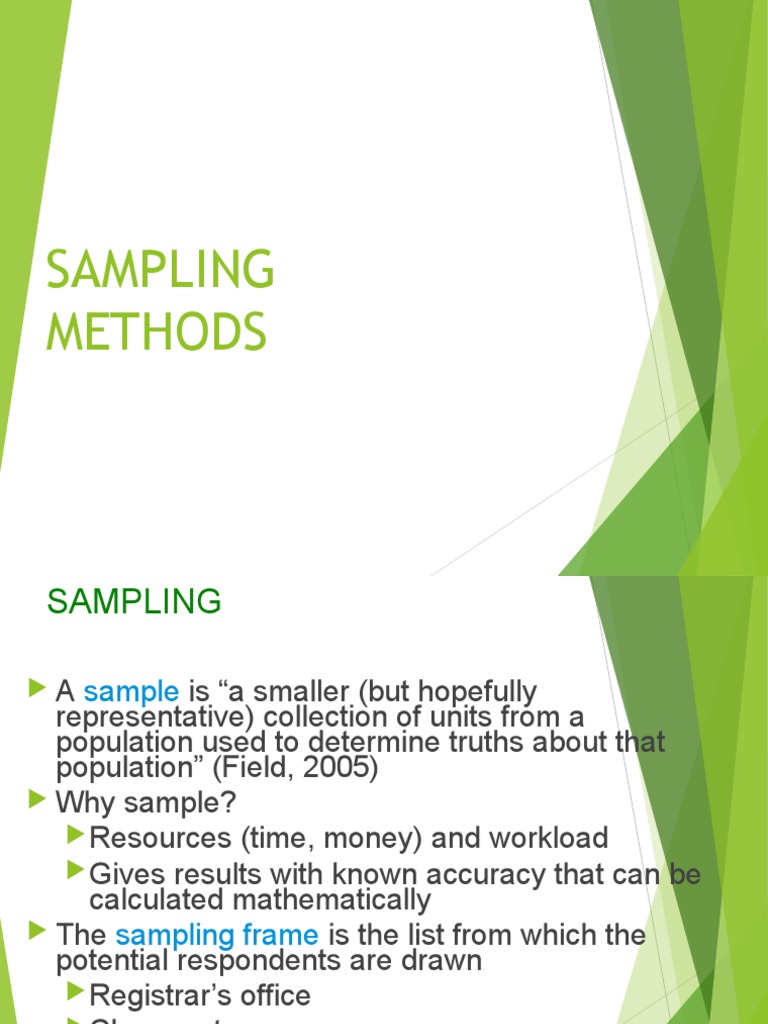 Sampling Methods | PDF | Sampling (Statistics) | Stratified Sampling Sampling Methods | PDF | Sampling (Statistics) | Stratified Sampling