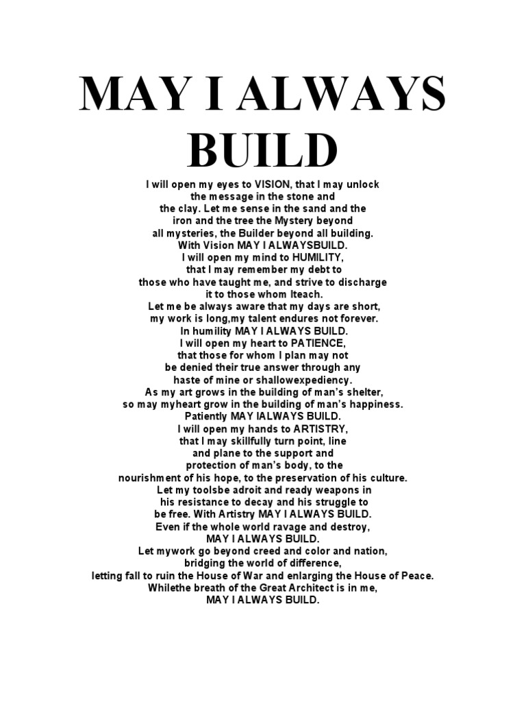 May I Always Build | PDF | Profession | Conflict Of Interest