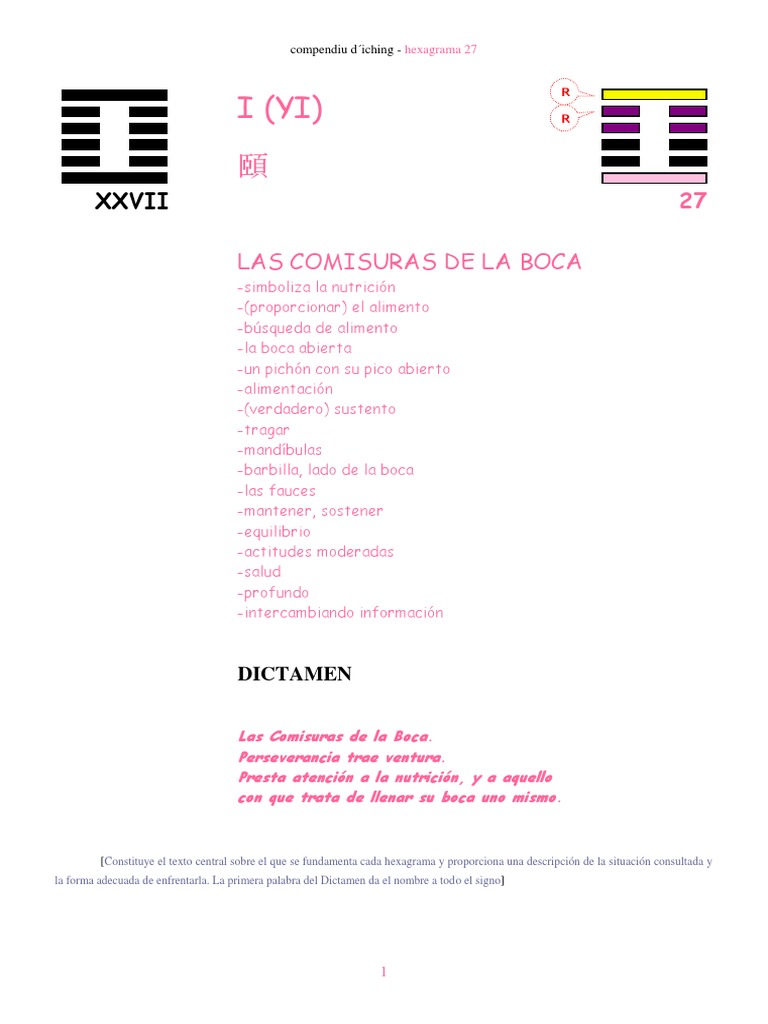Hexagram A 27 | PDF | Yin y yang
