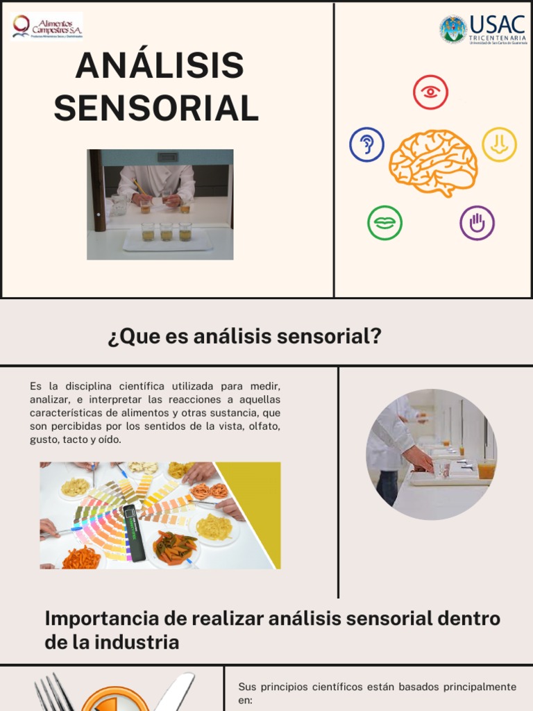 Capacitación Análisis Sensorial (NUTRIS) | PDF | Alimentos | Gusto