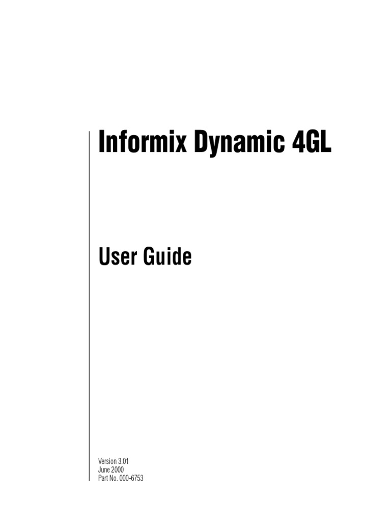 Informix Dynamic 4GL | PDF