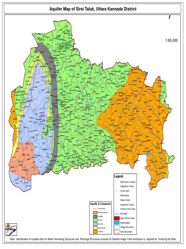Aquifer Map of Sirsi Taluk | PDF