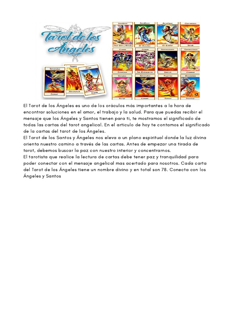 Tarot Angelical | PDF | Amor | Arcángel
