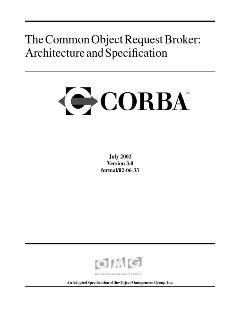 02 06 33 | PDF | Common Object Request Broker Architecture | Object Management Group