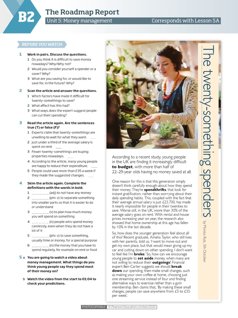 RM B2 Video Worksheets U5 | PDF