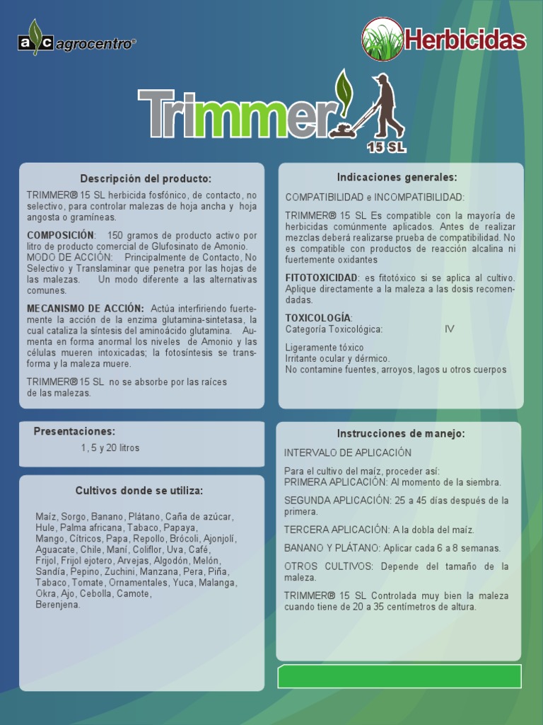 Trimmer 15 SL | PDF | Plantas | Cultivos