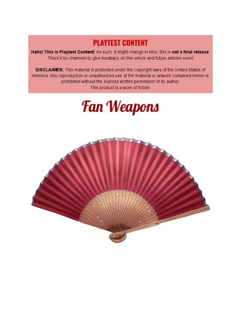 Pointy Hat - Fan Weapons | PDF