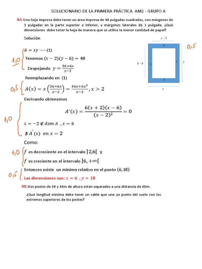Solucionario Primera Practica PC1 Am2 - Grupo A | PDF | Asíntota | Conceptos matemáticos