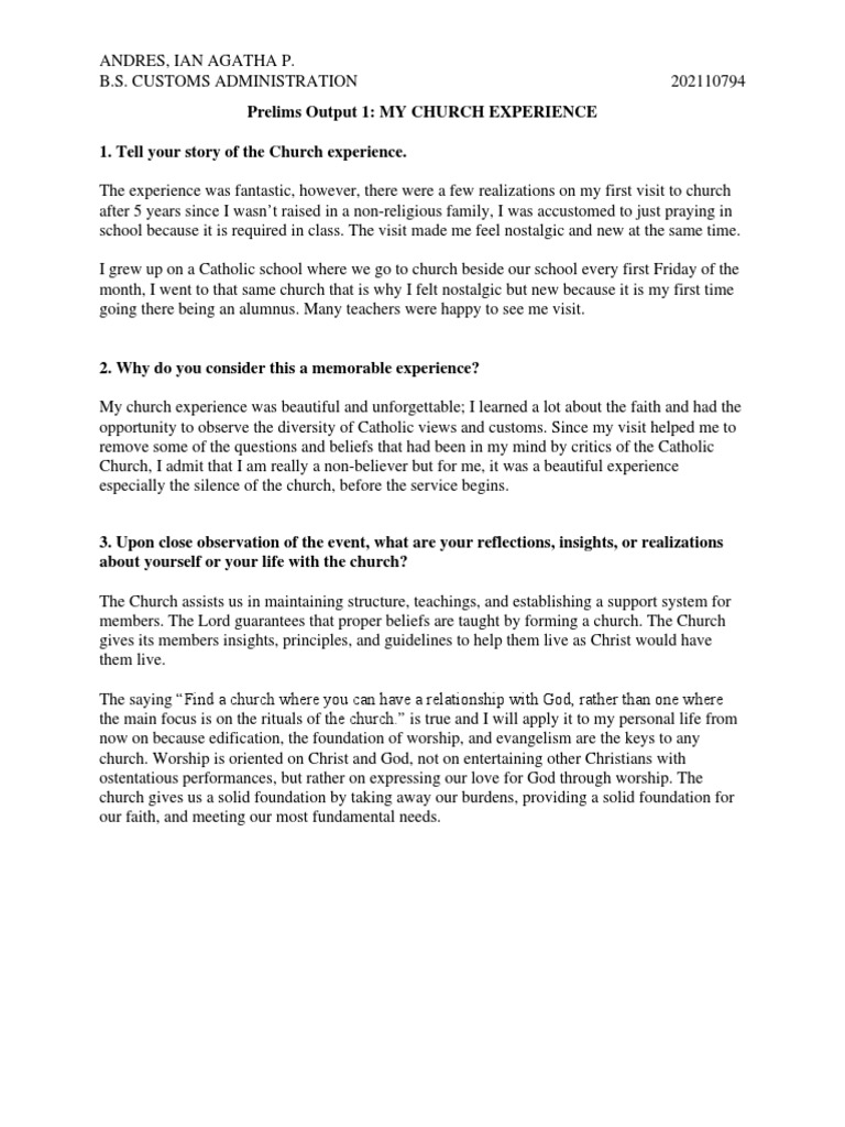 Reflection Paper About God | PDF