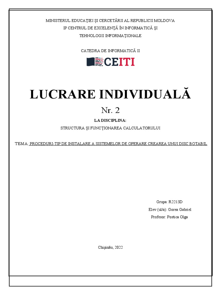 Lucru Individual.2 | PDF