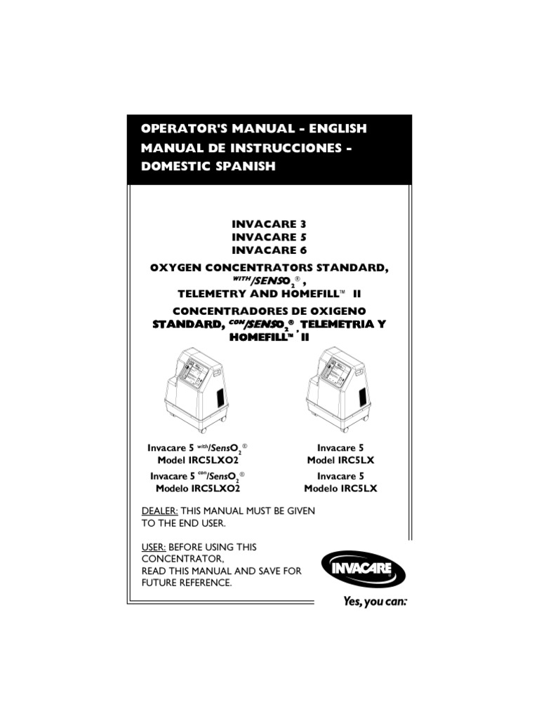 Invacare INV5 User Manual | PDF | Electrical Connector | Flow Measurement