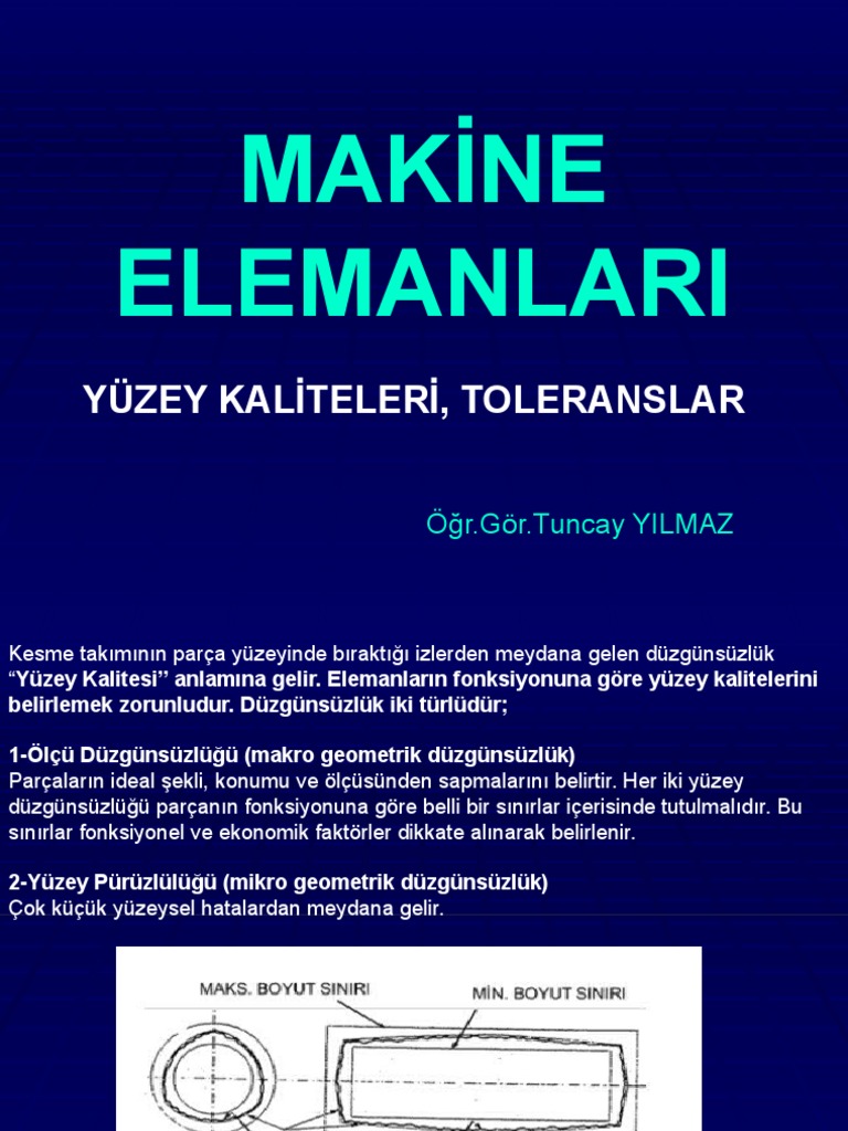 01.hafta - Tolerans | PDF