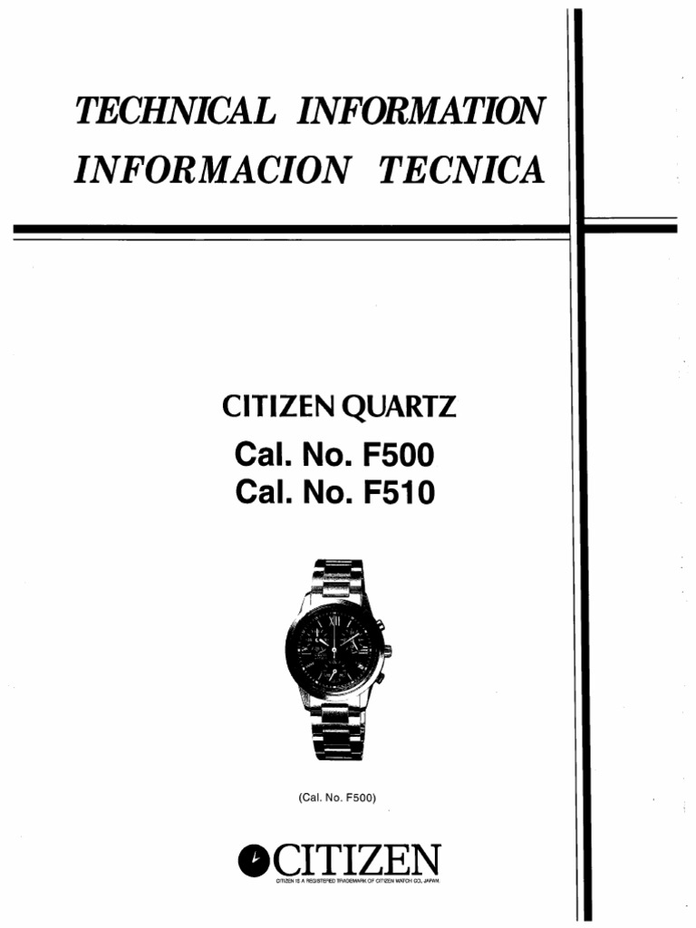 Reloj Citizen F510 | PDF