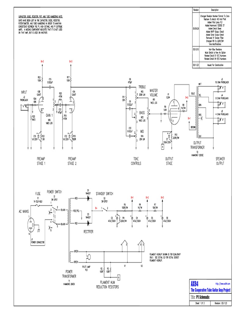 AX84 P1 Schematic 05.11.23 | PDF