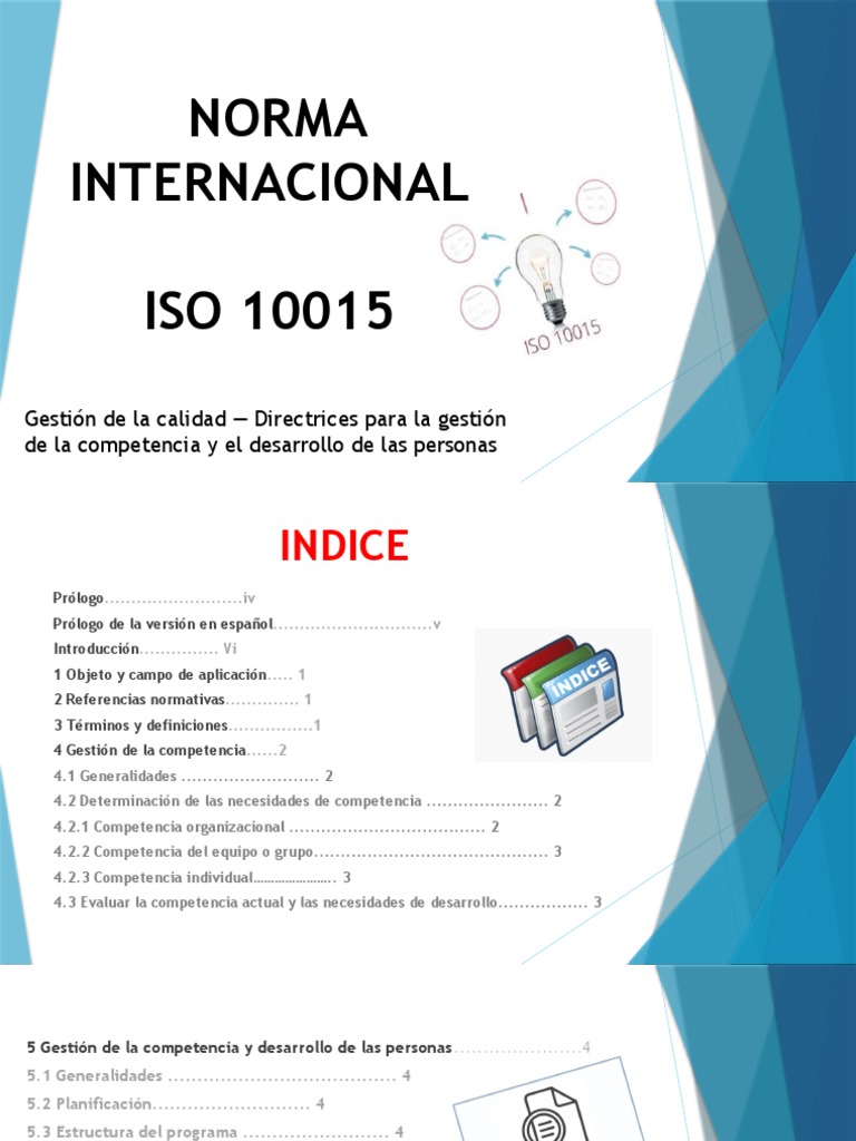 NORMA INTERNACIONAL Iso 100015 | PDF | Gestión de la calidad ...