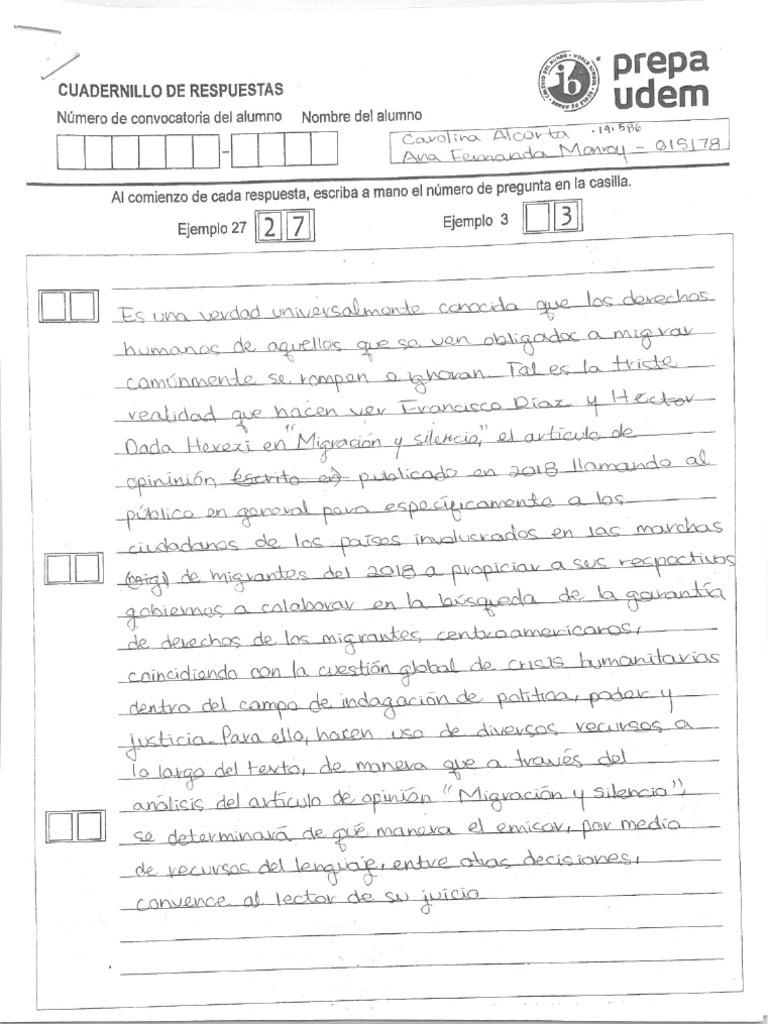 Spanish Paper 1 Example | PDF