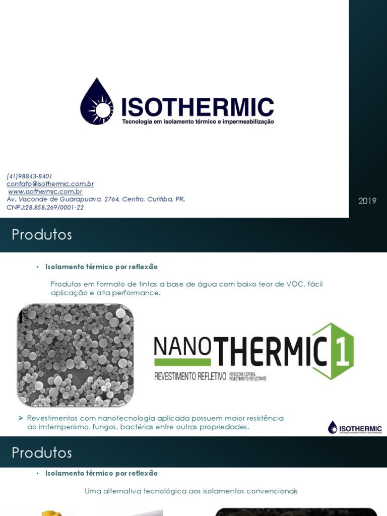 Apresentação NANOTHERMIC 1 - ISOTHERMIC | PDF | Isolamento térmico ...