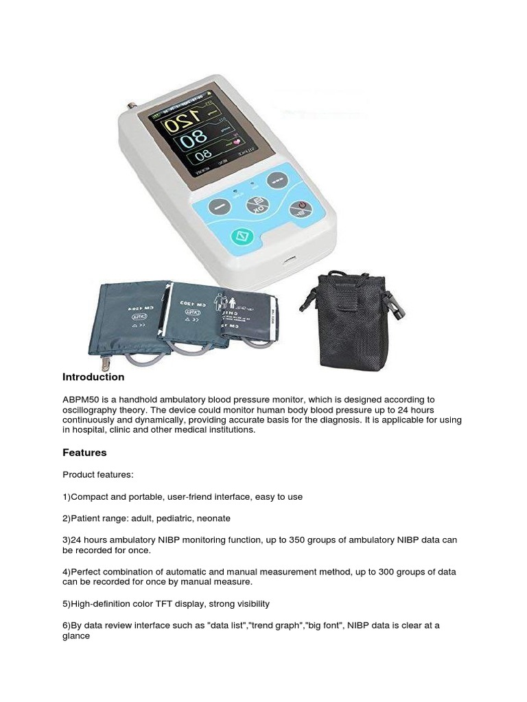 ABPM 50 Ambulatory Blood Pressure | PDF | Blood Pressure | Humidity