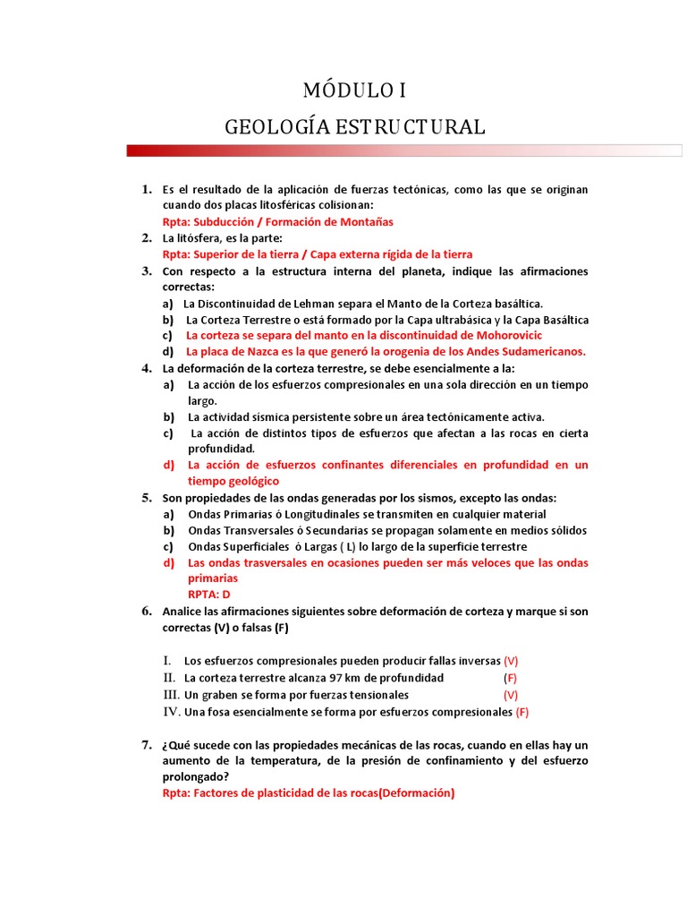 Geología Estructural Básica | PDF | Placas tectónicas | Temblores
