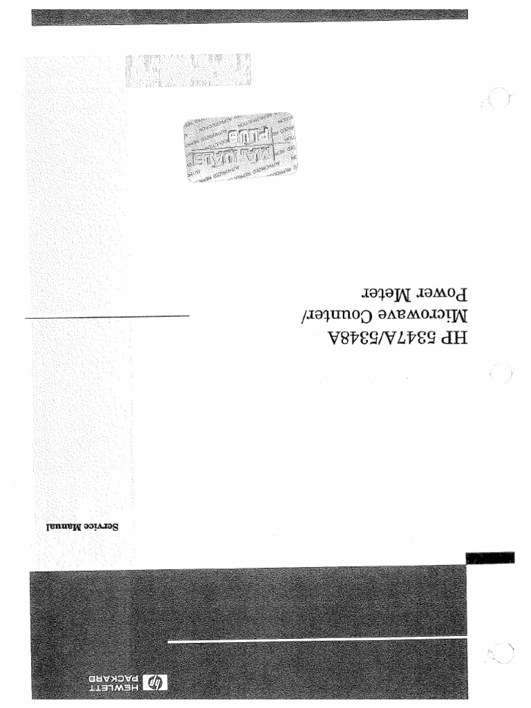 HP 5347A, 5348A Service | PDF