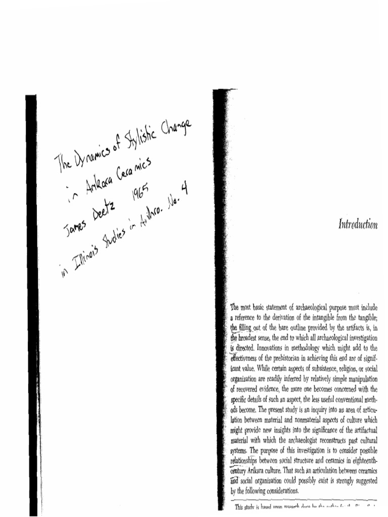 Deetz 1965 Arikara | PDF