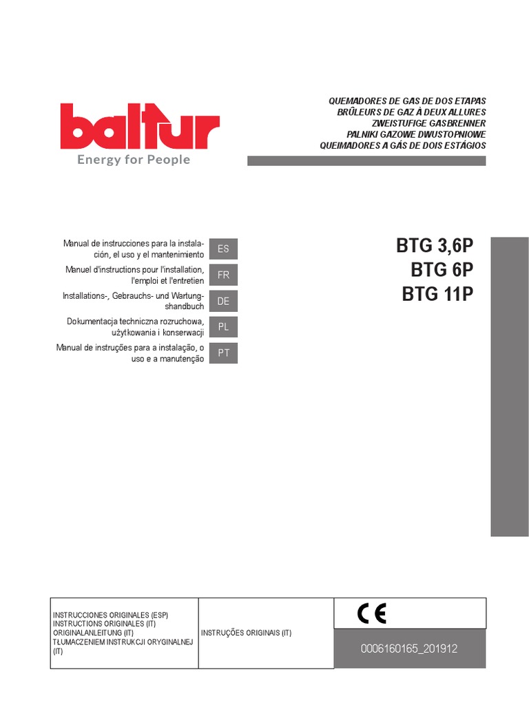 BTG 3,6P BTG 6P BTG 11P: ES FR DE PL PT | PDF | Ingenieria Eléctrica | Gases