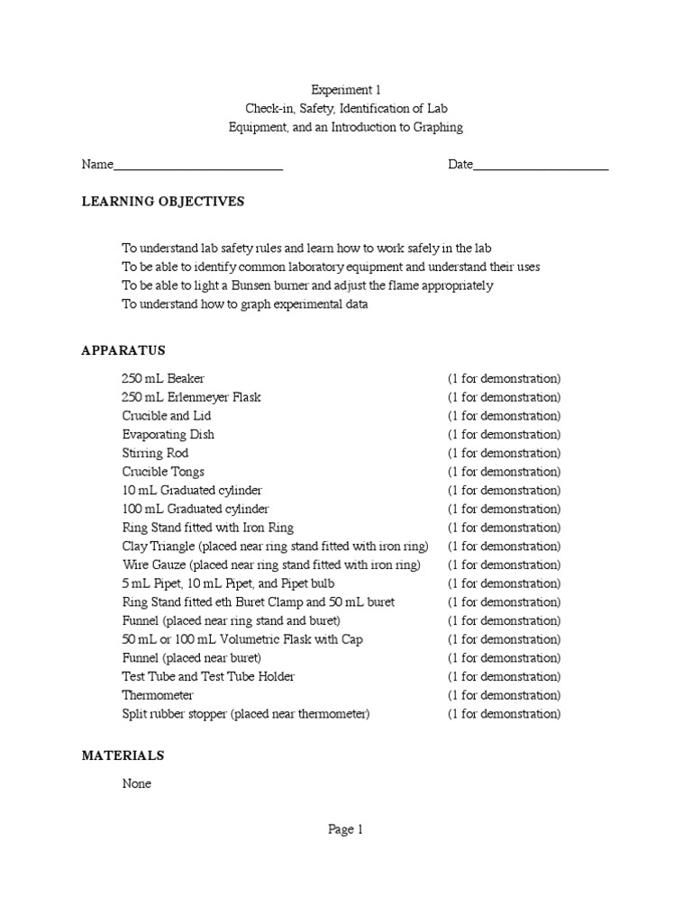 Chem 1010 Lab Manual | PDF | Density | Laboratories