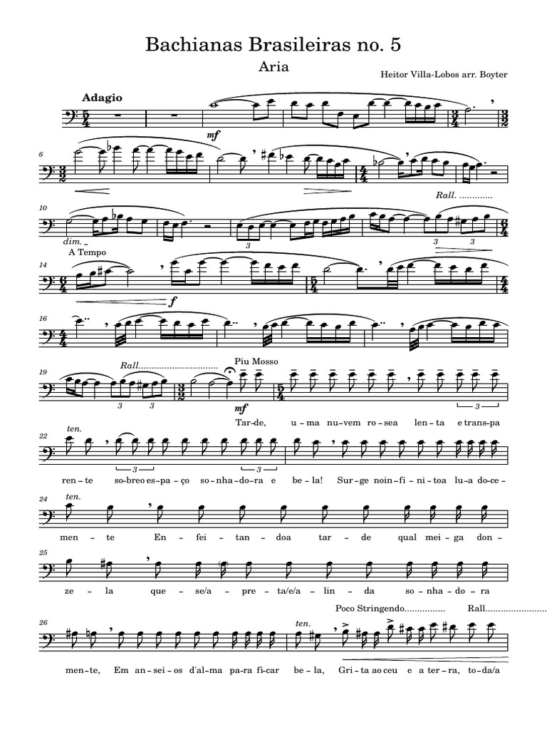 Aria de Bachianas Brasileiras 5 | PDF