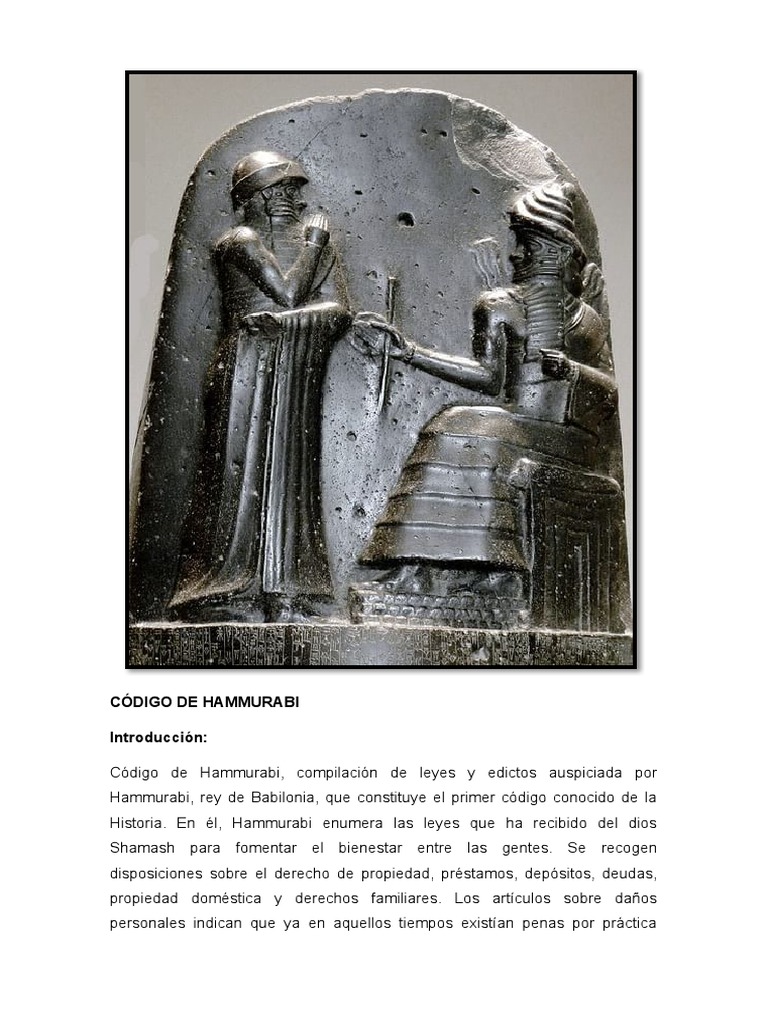 Código de Hammurabi | PDF | Hammurabi | Justicia