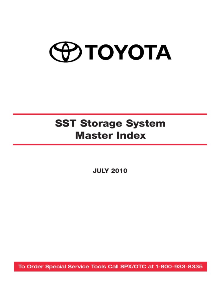 SST SPX Tools Toyota | PDF | Axle | Steering
