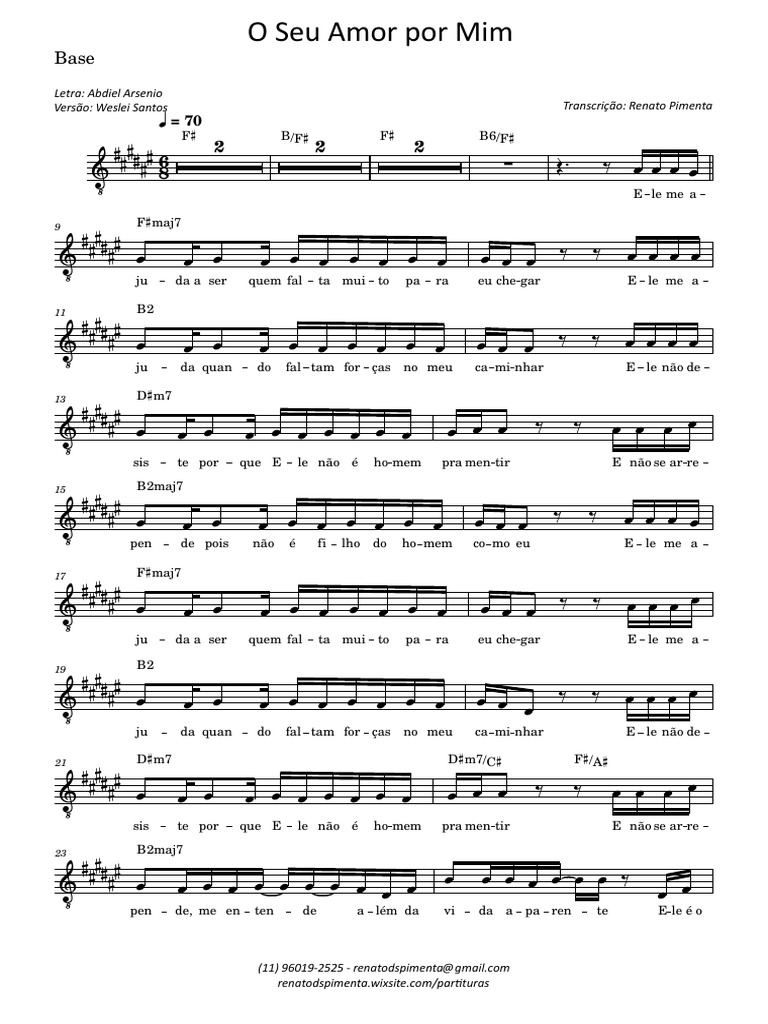 O Seu Amor Por Mim-Base | PDF