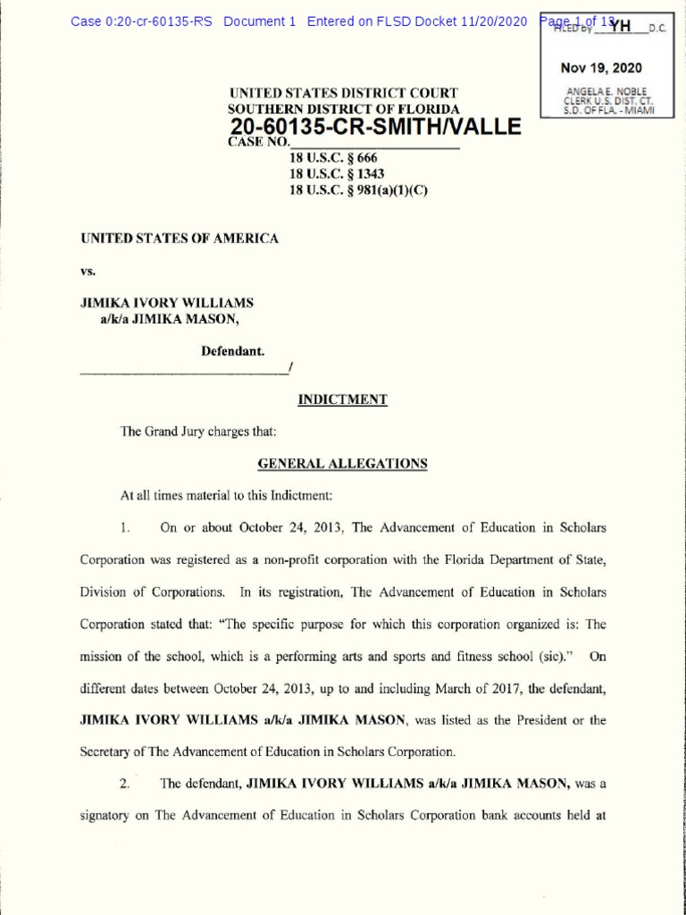 Case of Charter School Fraud: Jimika Williams | PDF | Technology ...