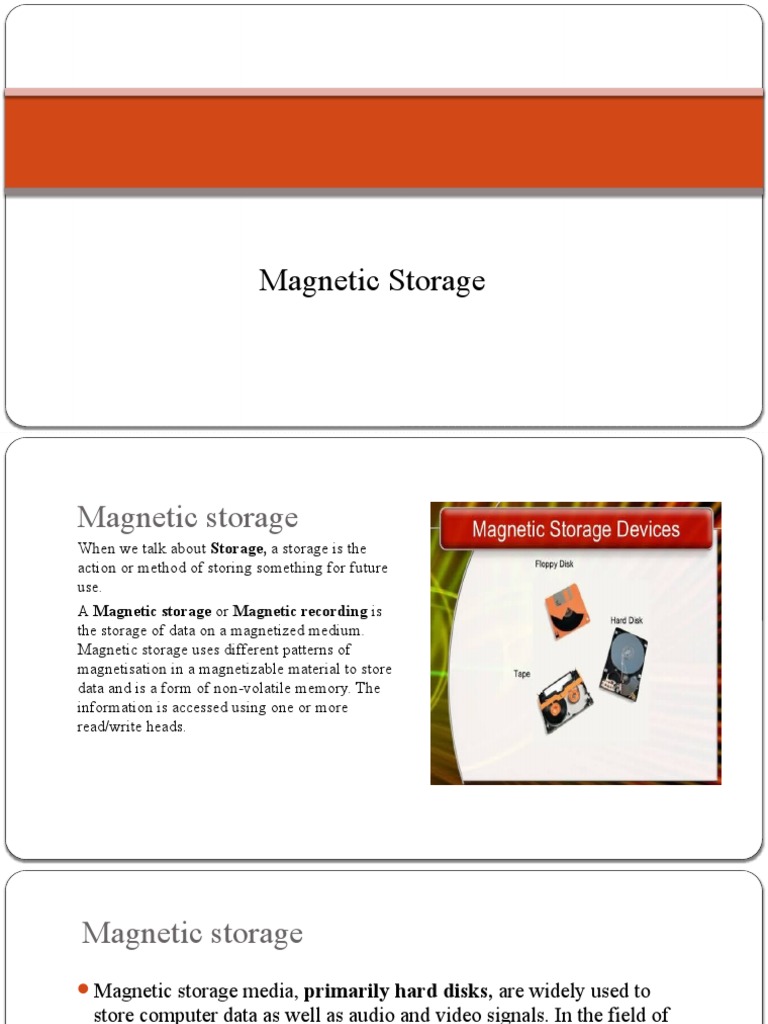 Group 6 Magnetic Storage Modified Pdf Computer Data Storage Hard Disk Drive