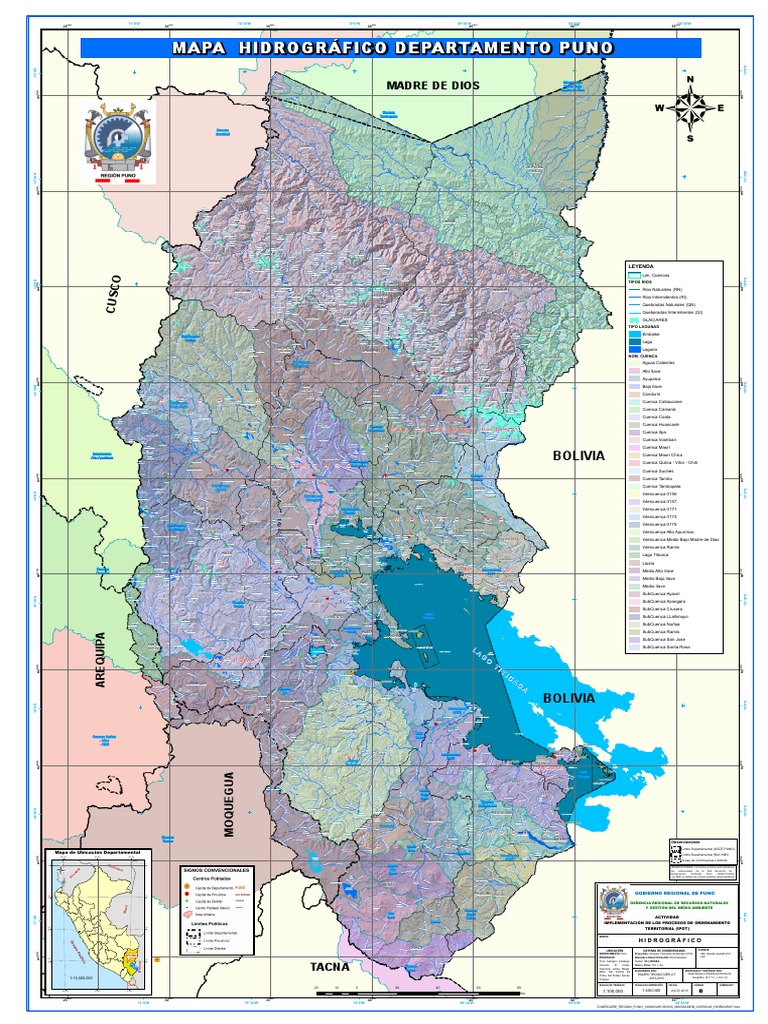 Mapa Hidrográfico Region de Puno | PDF